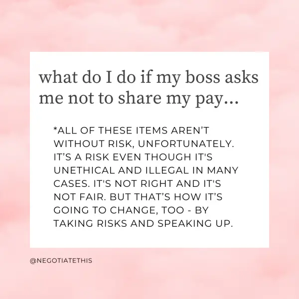 How to Respond If Your Boss Asks You Not to Share Your Pay: 8 Helpful ...